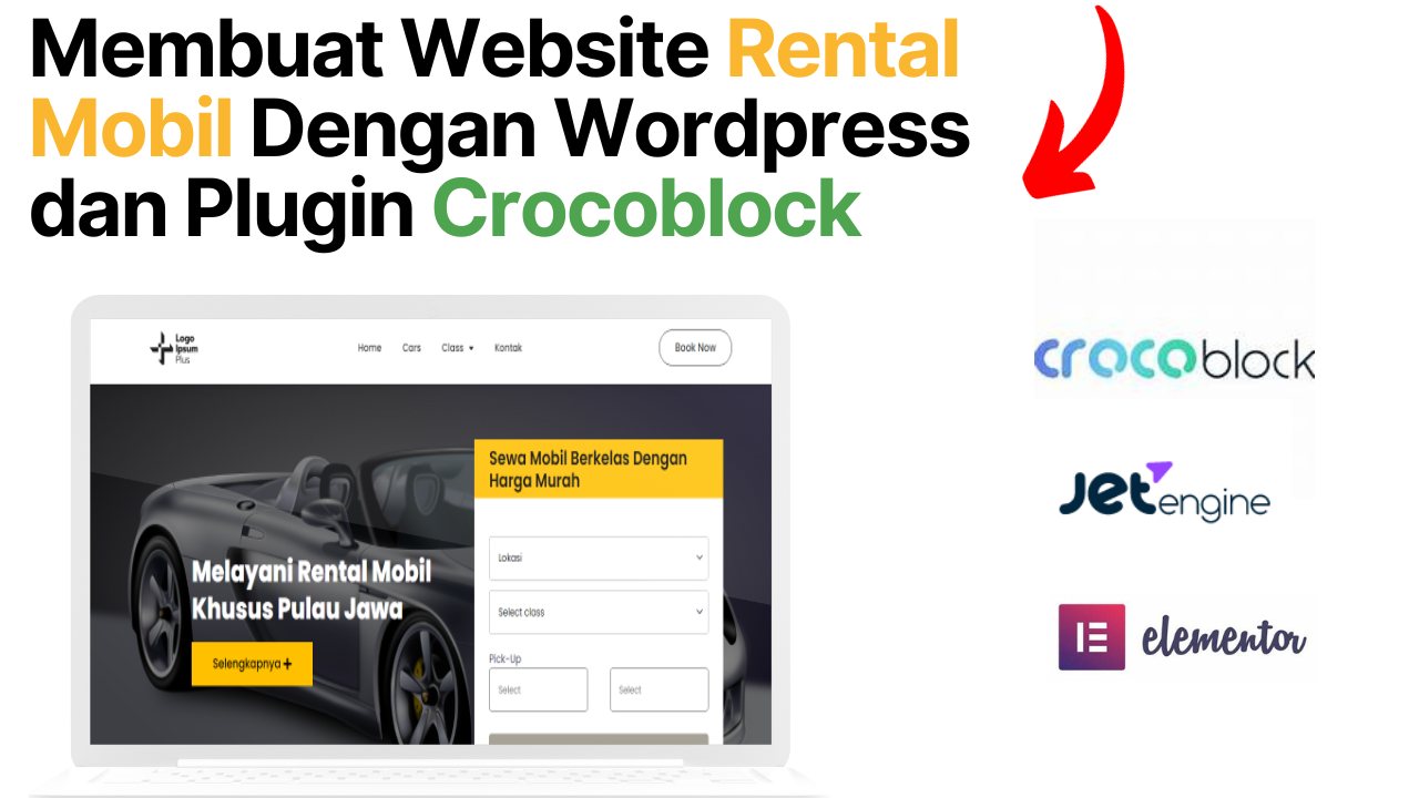Membuat Website Rental Mobil Dengan Wordpress dan Plugin Crocoblock - Davdigital Id